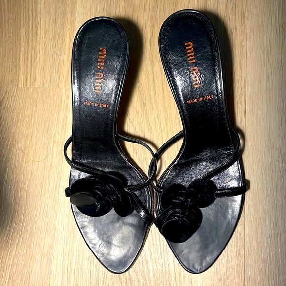 Miu Miu | Shoes | Miu Miu Size 36 Made In Italy Beautiful Slip On Heel Great Italian Design ...